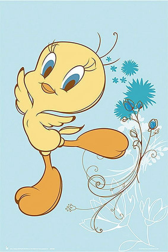 Tweety Bird Blue Laminated Poster (24 x 36) - Walmart.com