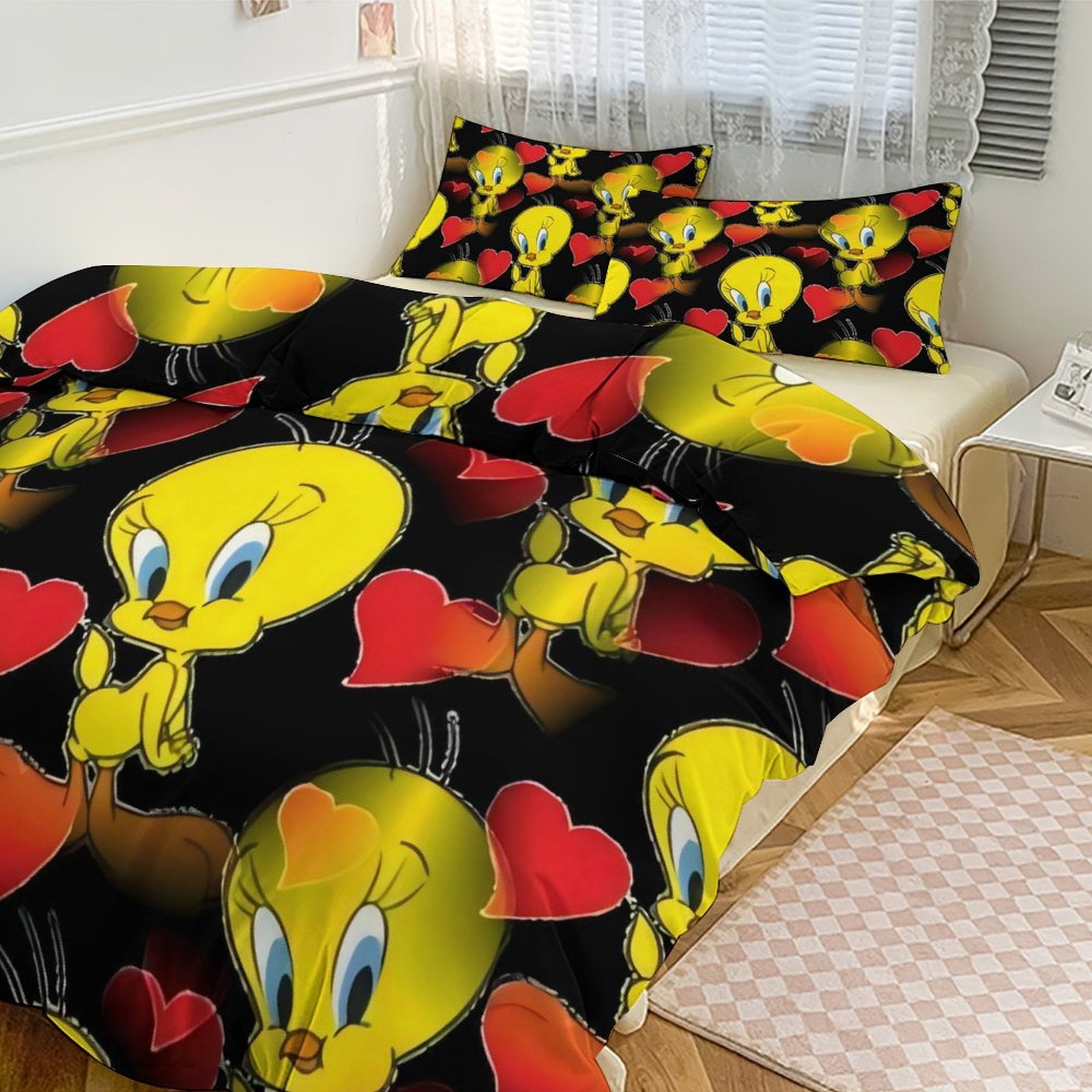 Tweety Bird Cartoon Sheet Set 3 Piece Bedding Set Cute Christmas ...