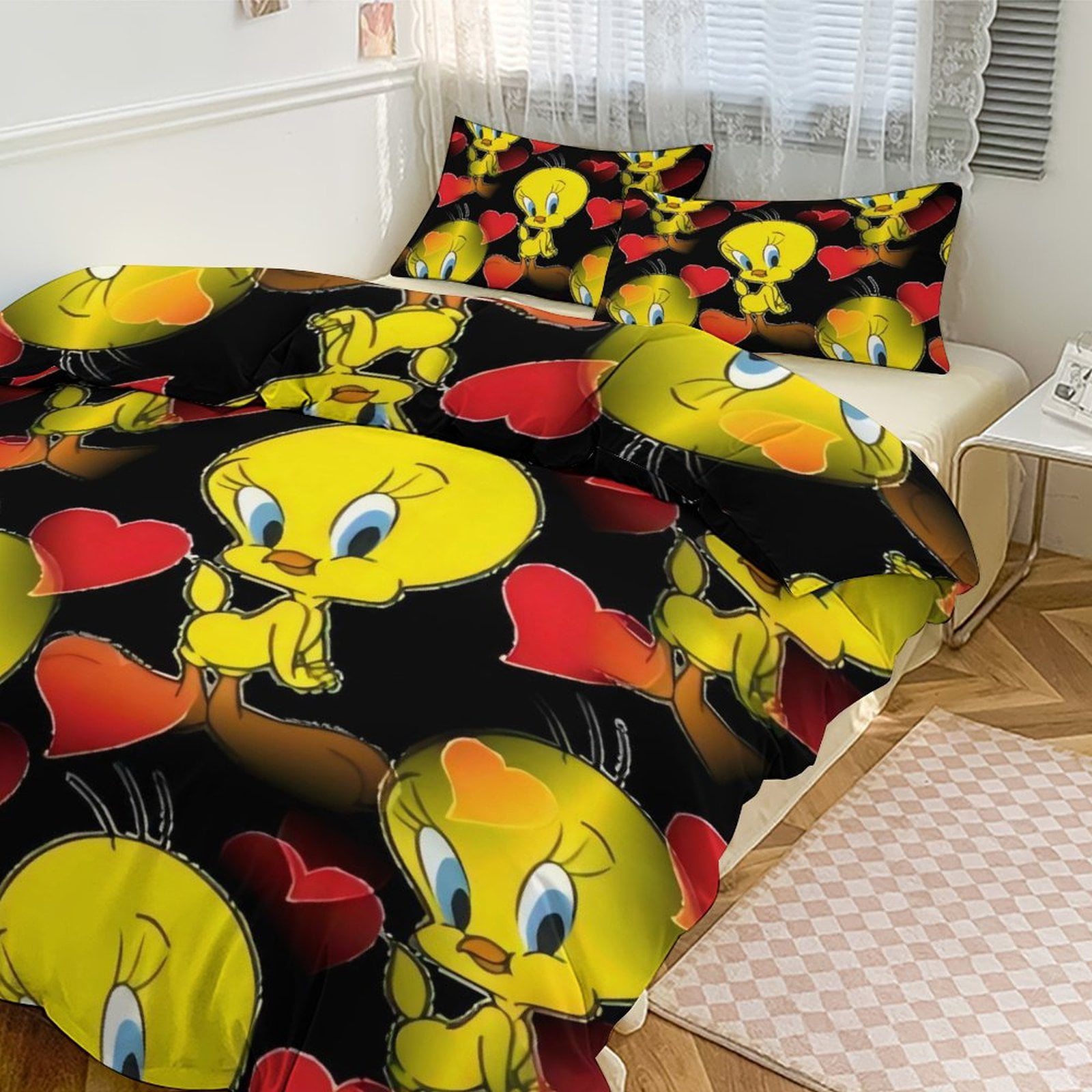 Tweety Bird Cartoon Sheet Set 3 Piece Bedding Set Cute Christmas ...