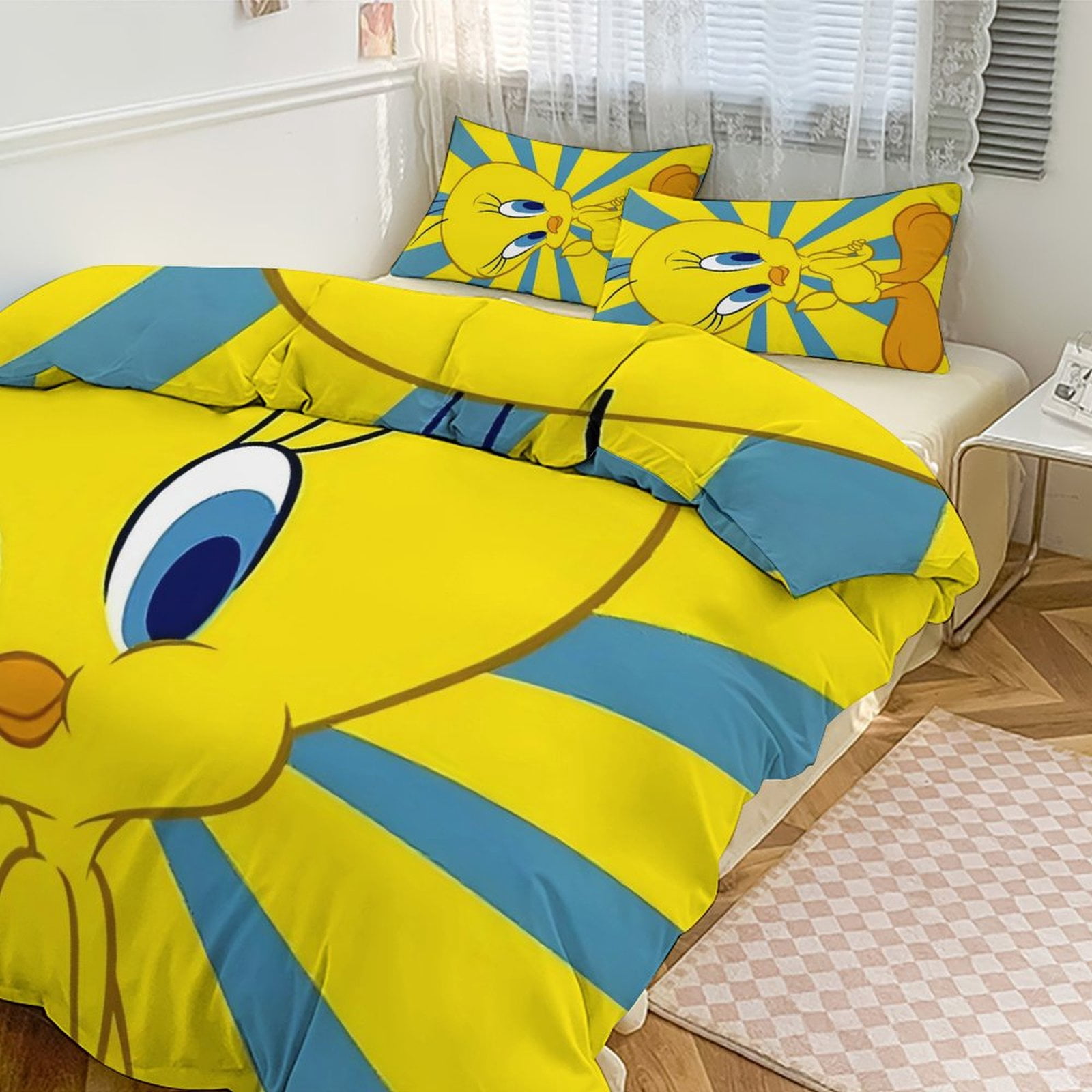 Tweety Bird Cartoon Sheet Set 3 Piece Bedding Set Cute Christmas ...