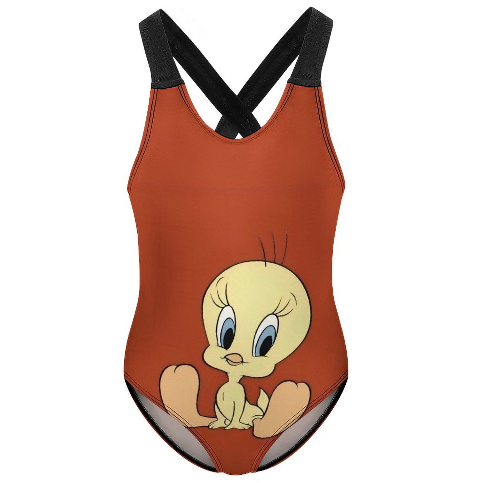 Tweety Bird Cartoon girls one-piece swimsuit beach swimsuit suitable ...