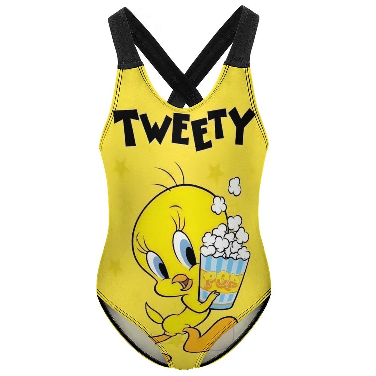 Tweety Bird Cartoon girls one-piece swimsuit beach swimsuit suitable ...