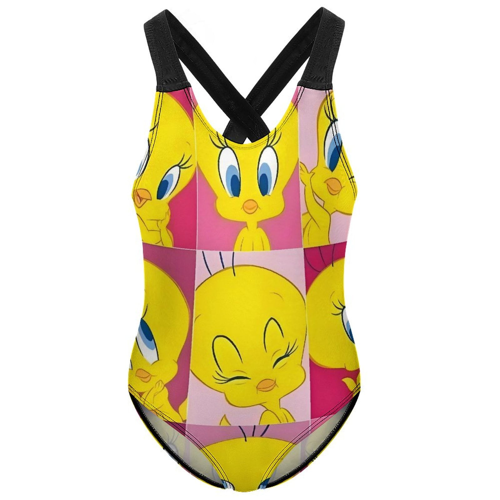 Tweety Bird Cartoon girls one-piece swimsuit beach swimsuit suitable ...