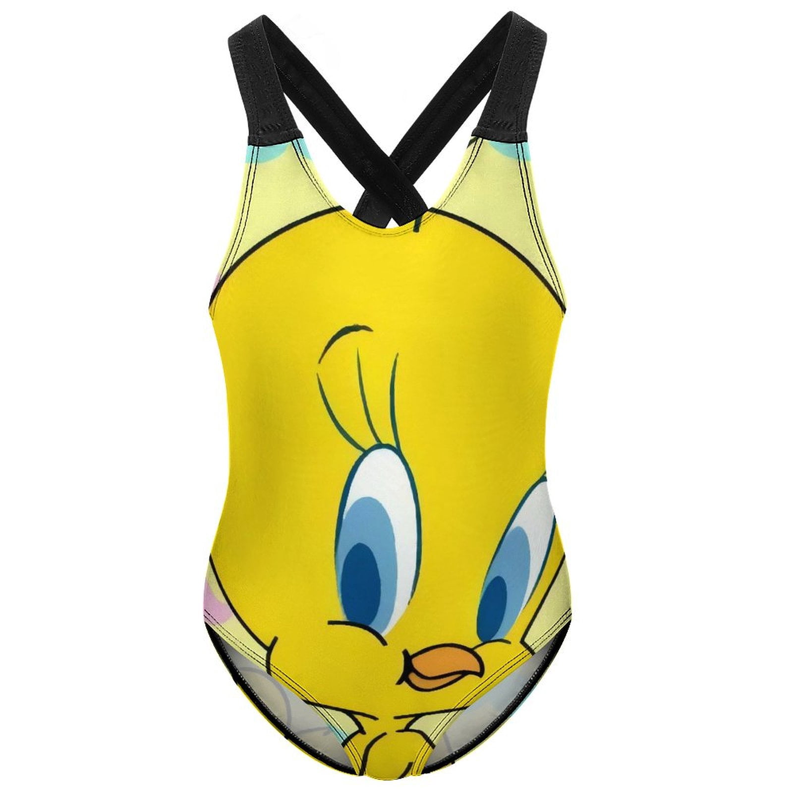 Tweety Bird Cartoon girls one-piece swimsuit beach swimsuit suitable ...