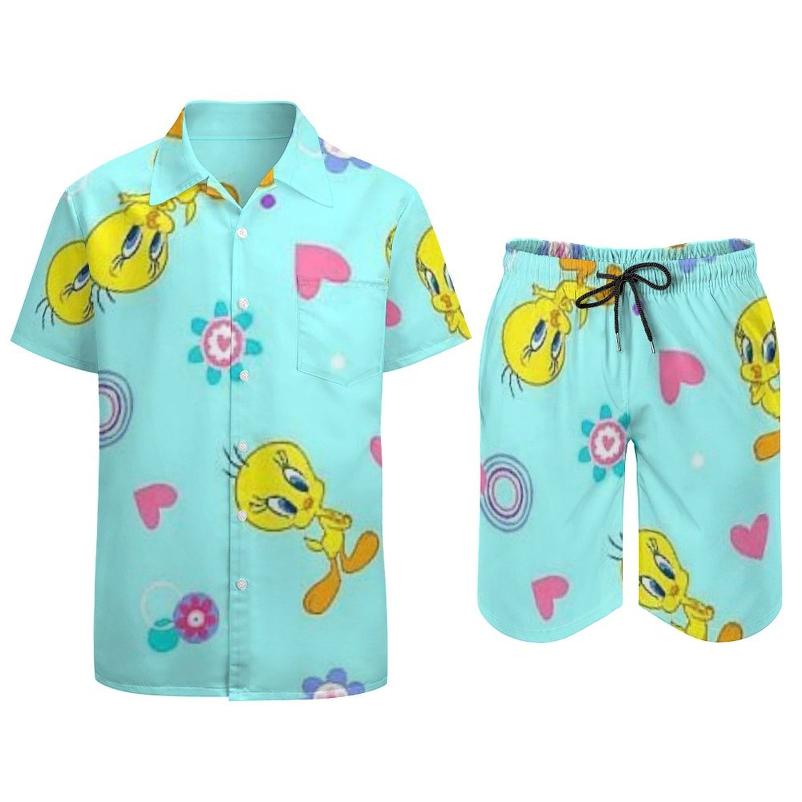 Tweety Bird Men's casual shirt beach suit XS - Walmart.com