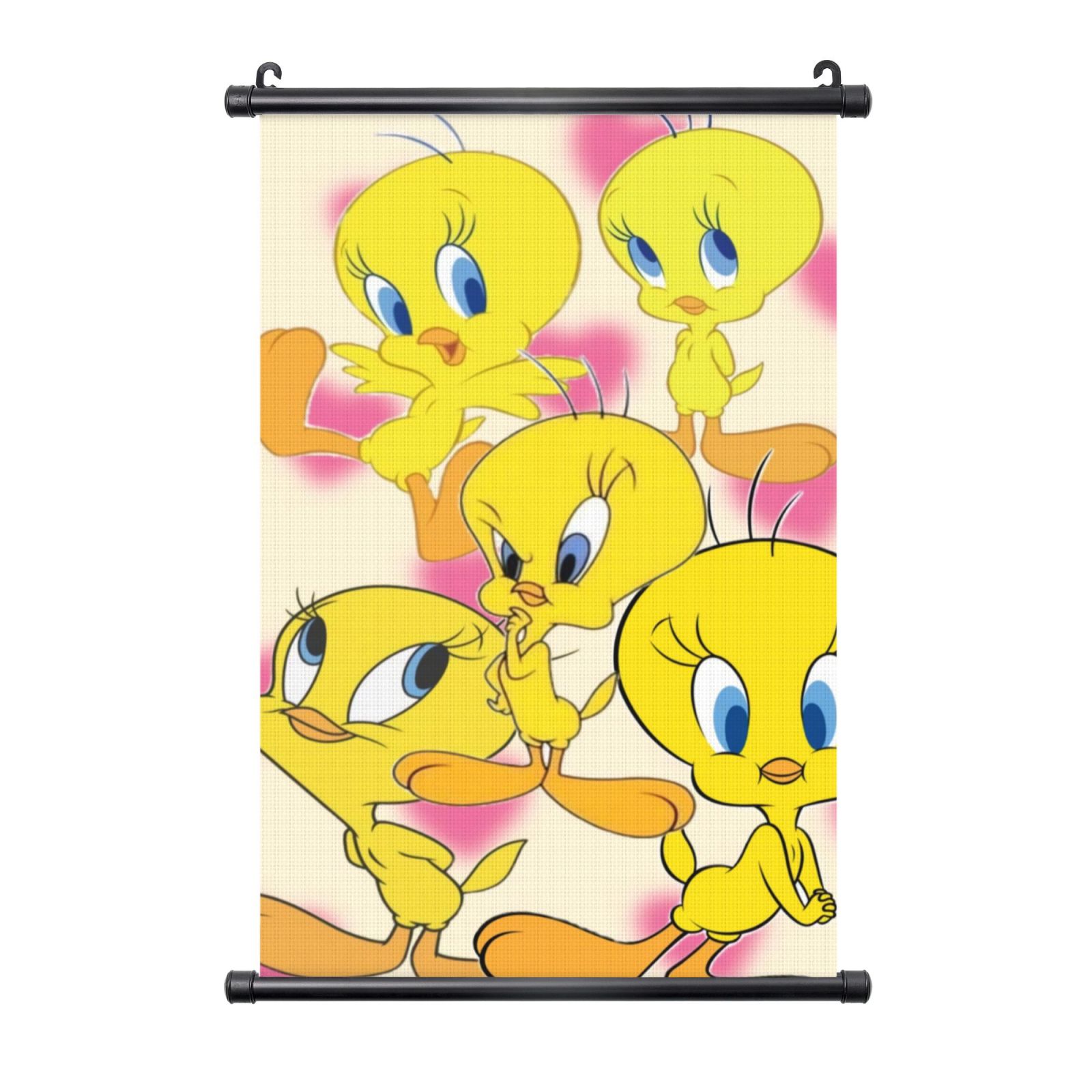 Tweety Bird Poster Aesthetic Canvas PVC Shaft Wall Art Hanging Hanger ...