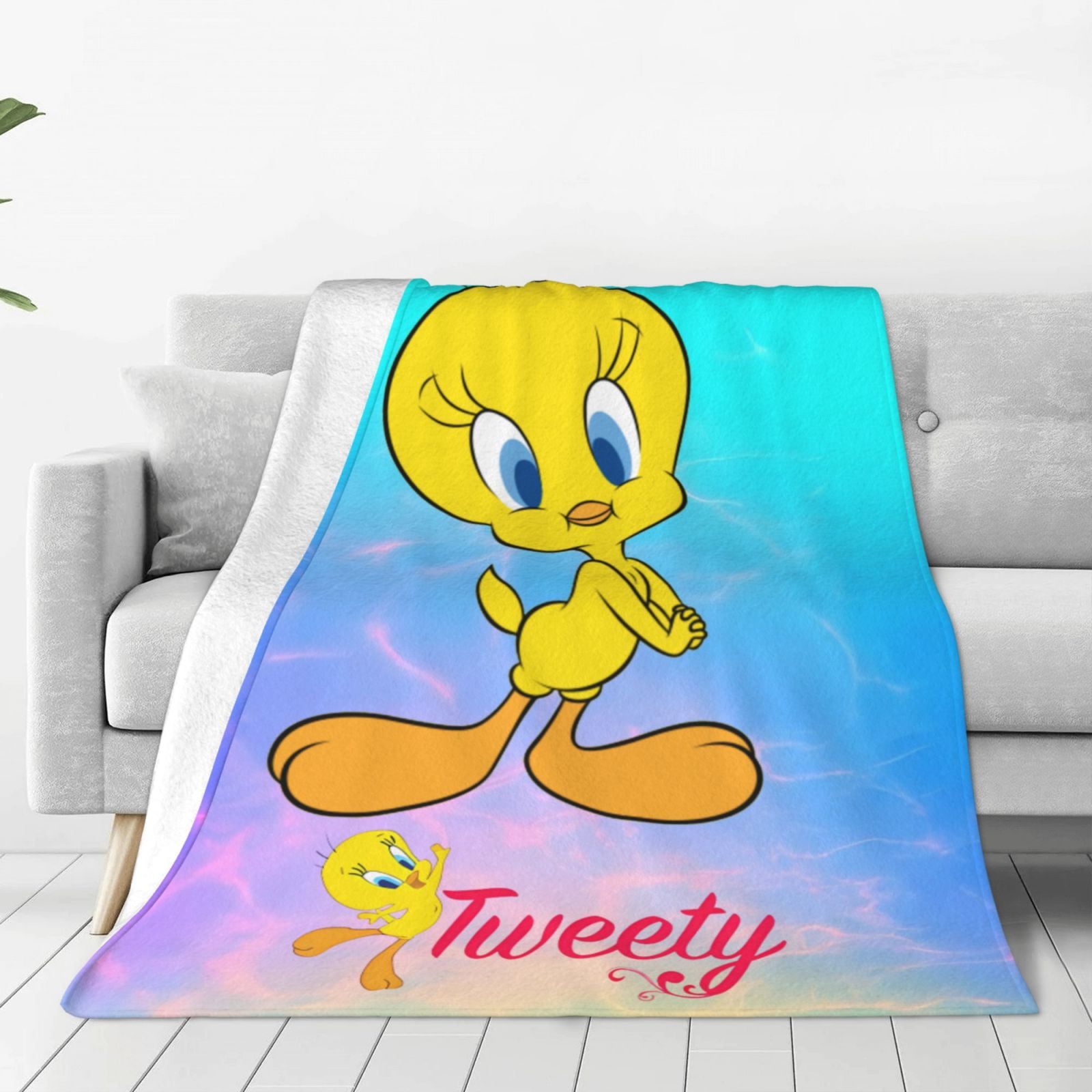 Tweety Bird Throw Blanket Couch Bed Sofa Soft Lightweight Warm Cozy ...