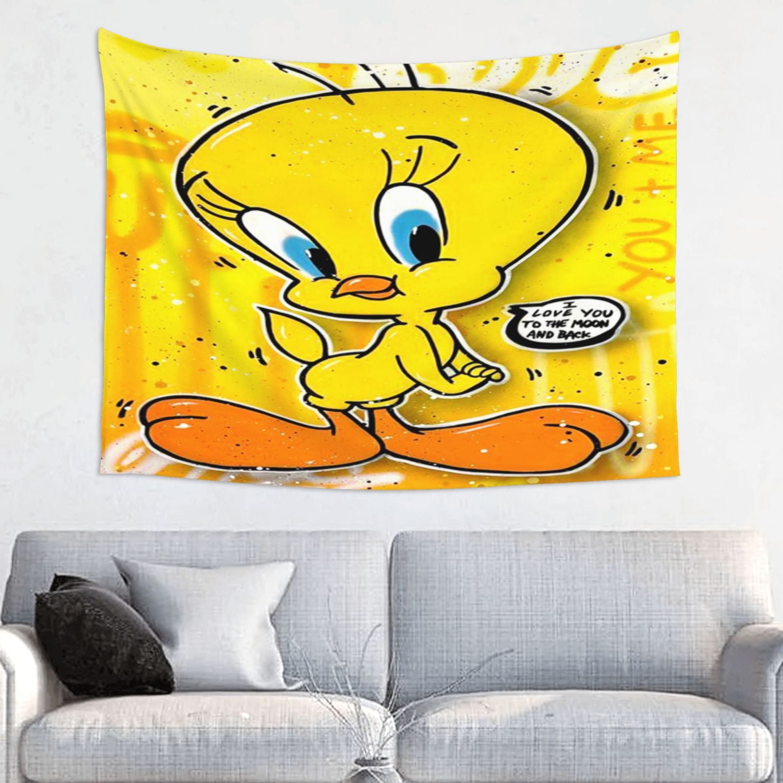 Tweety Bird Wall Tapestry Anime Poster For Bedroom Aesthetics Funny ...