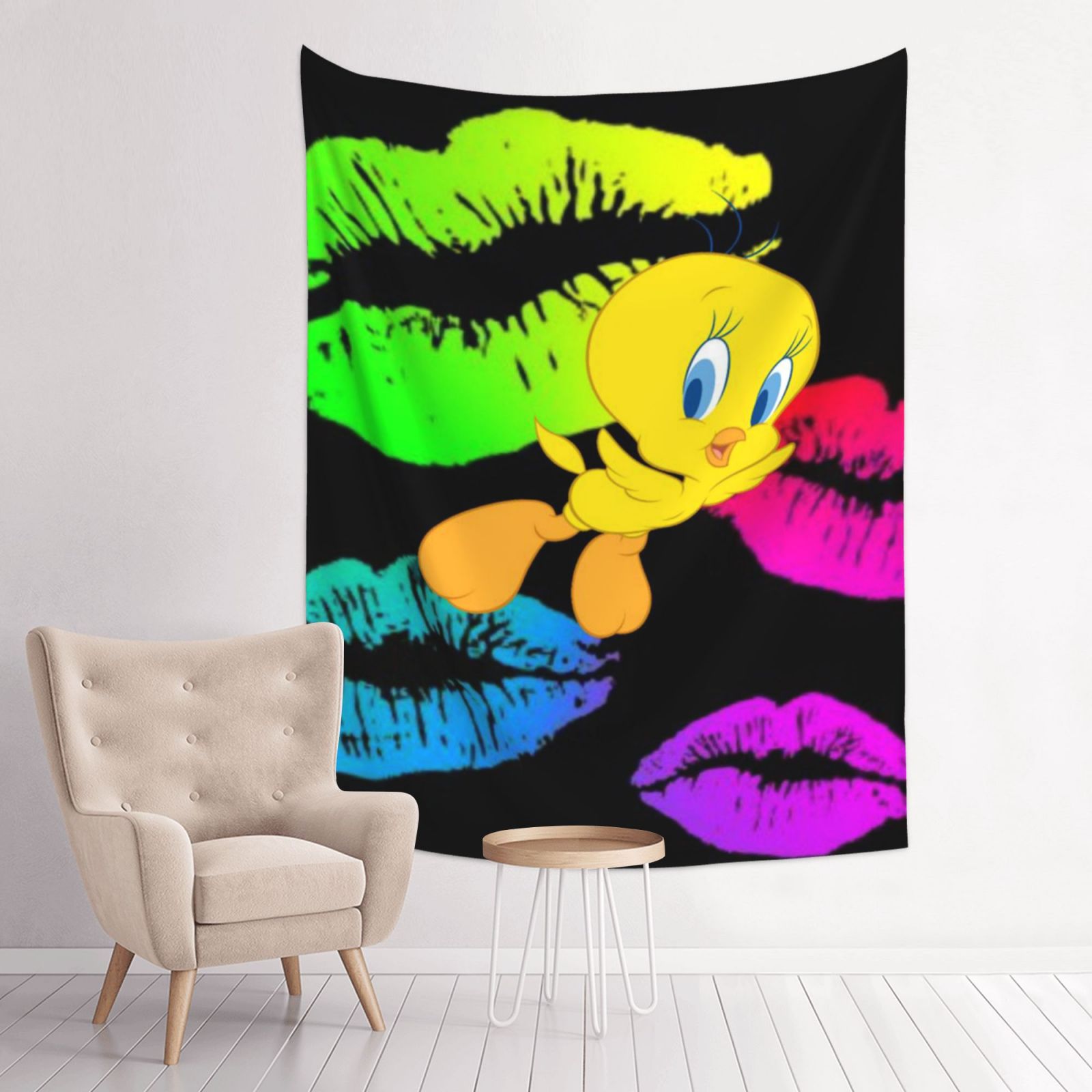 Tweety Bird Wall Tapestry Anime Poster For Bedroom Aesthetics Funny ...