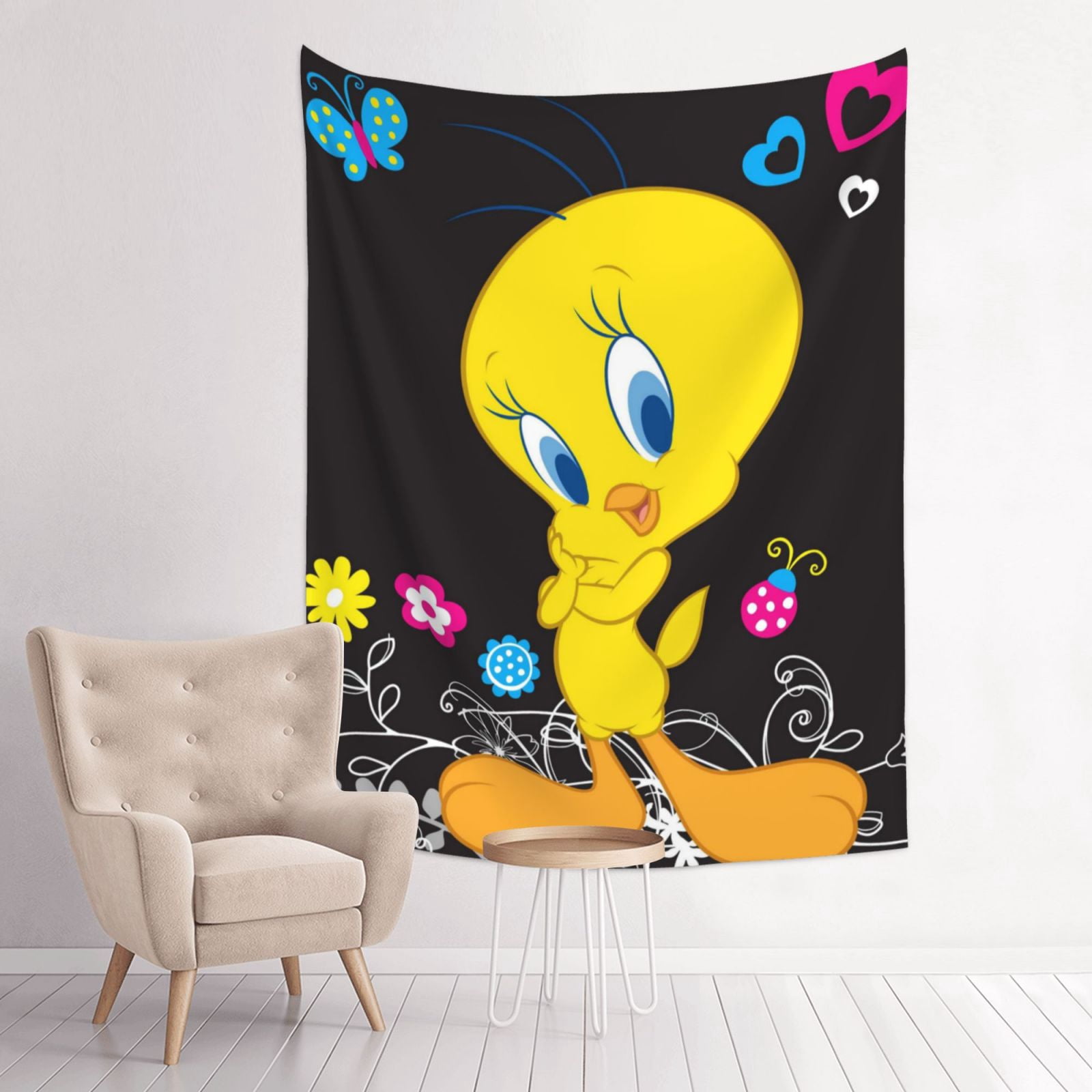 Tweety Bird Wall Tapestry Anime Poster For Bedroom Aesthetics Funny ...