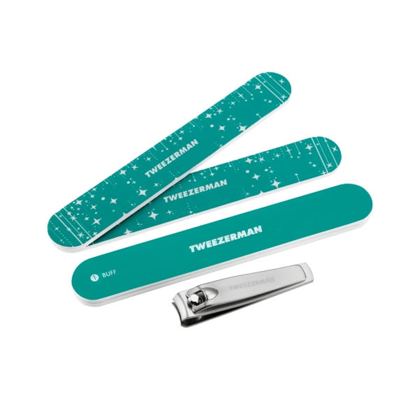 Tweezerman Majestic Turquoise Blue Manicure Set - Includes Nail Clipper ...