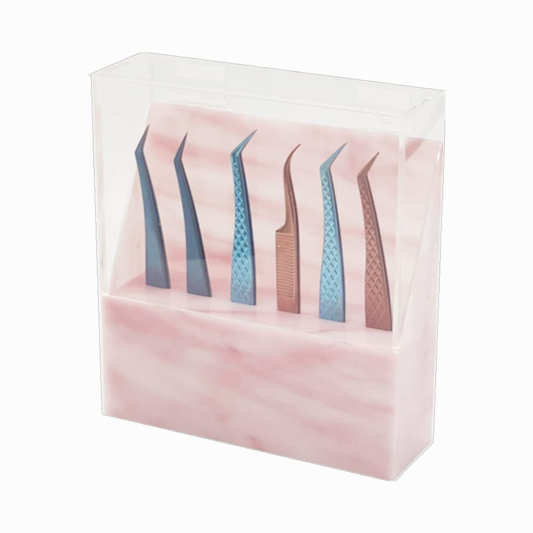 Tweezers Holder Shelf, Dust-proof Tweezer Stand, 6-Hole Durable Acrylic ...