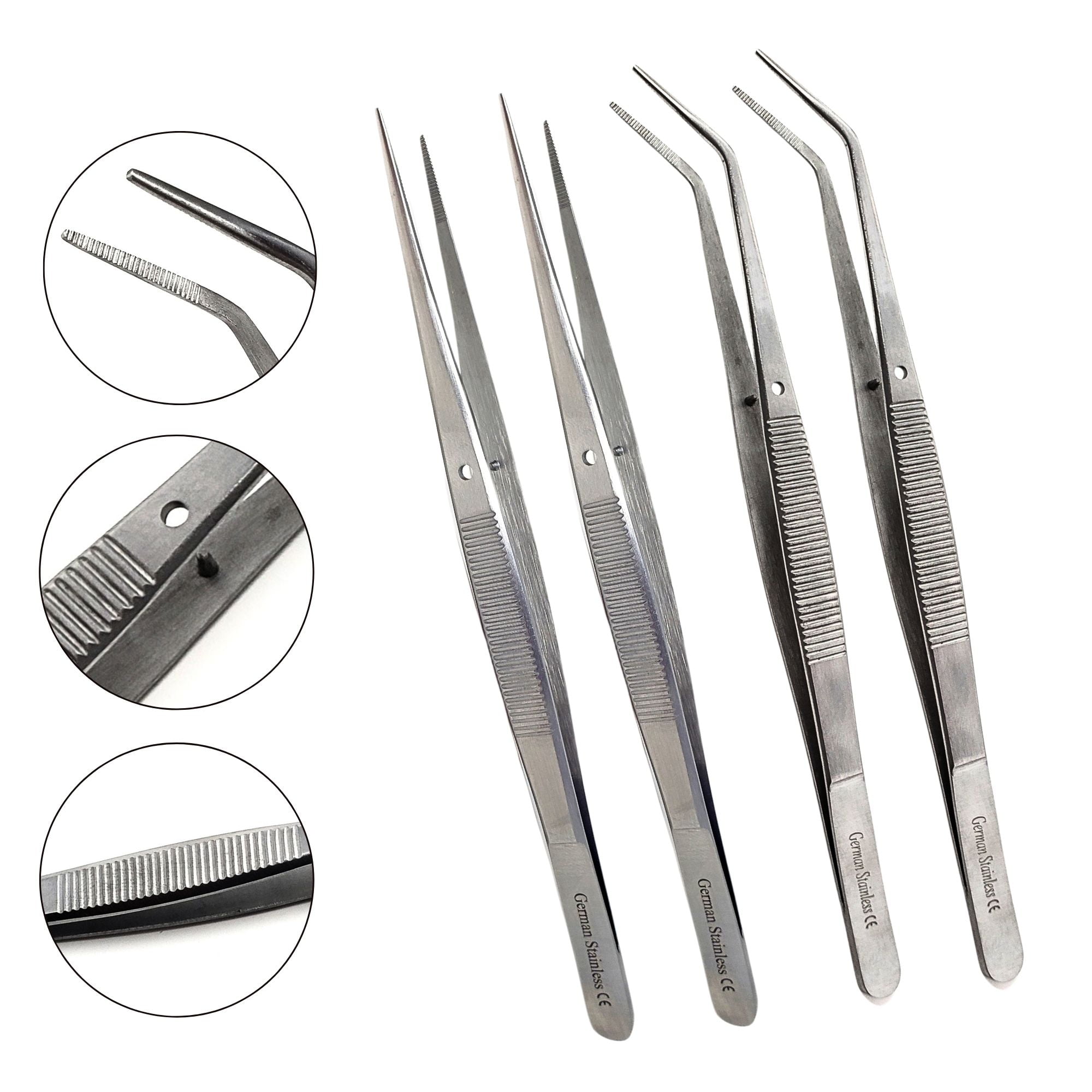 Tweezers Precision Set,4pcs A2Z Tweezers Set, High Grade Stainless ...