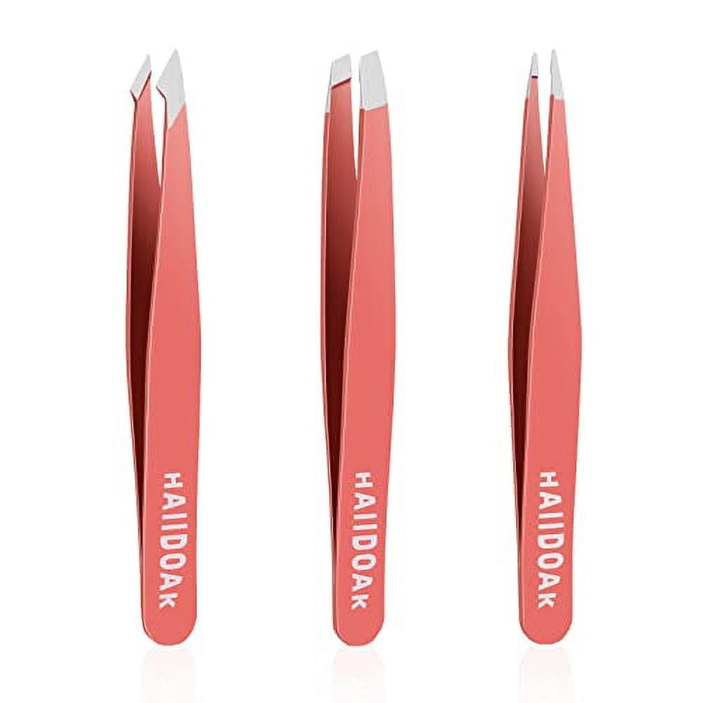 Tweezers Set, Professional Stainless Steel Tweezers for Eyebrows, Great ...