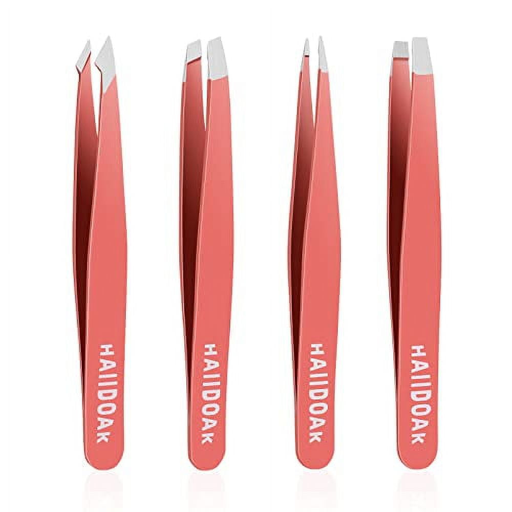 Tweezers Set, Professional Stainless Steel Tweezers for Eyebrows, Great ...