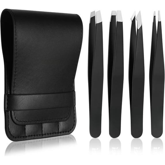Tweezers Set - Professional Stainless Tweezers for Eyebrows - Precision ...