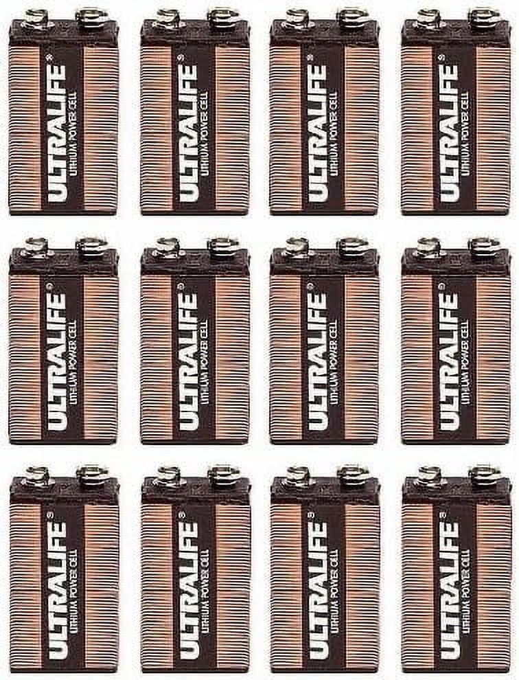 Twelve (12) 9v Long Life Lithium Battery Lithium manganese dioxide ...