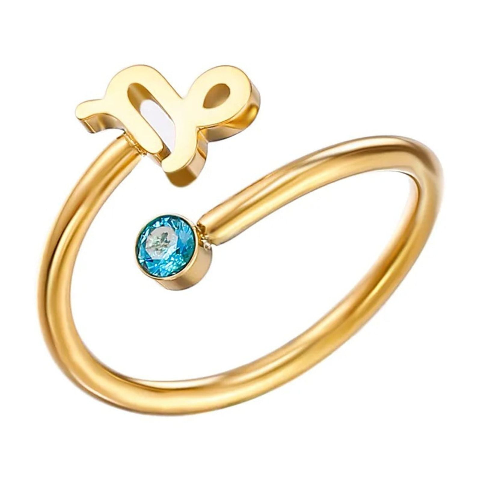 Twelve Constellation Zircon Ring Fashionable And Ring Universe Ring ...