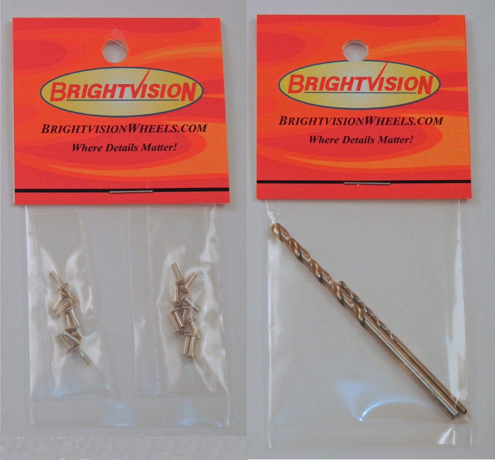 Twenty Brightvision Replacement Rivet Heads & Bits for Die-Cast Custom ...