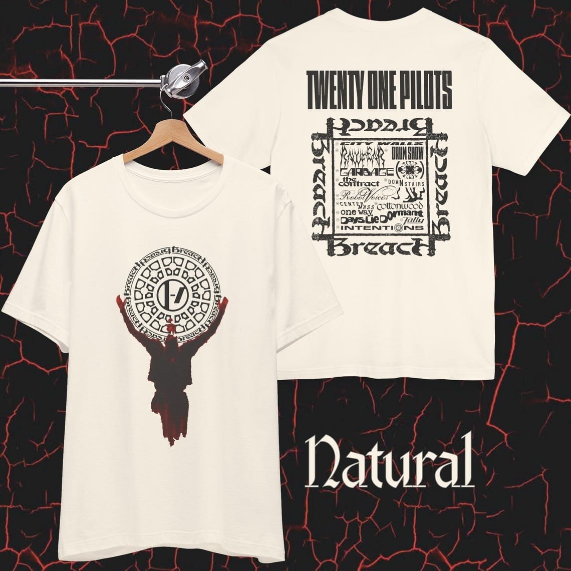 Twenty One Pilots Breach Front & Back T-Shirt, Unisex Tee, Breach Album ...