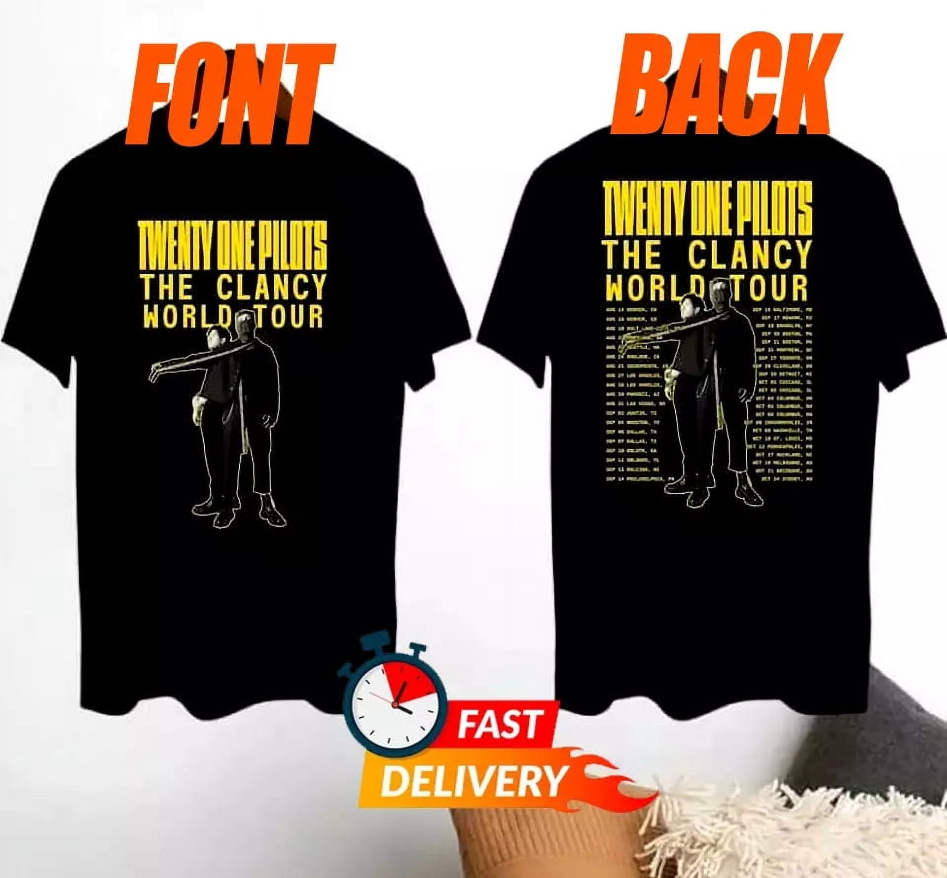 Twenty One Pilots Clancy World Tour 2024 T-Shirt S-5XL - Walmart.com