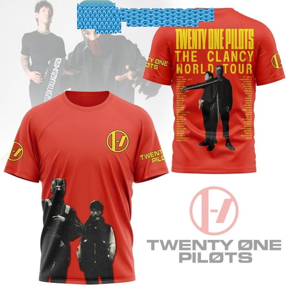 Twenty One Pilots The Schedule Of The Clancy World Tour 2024 Hoodie T ...