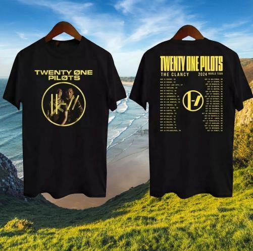 Twenty one pilots clancy shirt tour 2024 world music black gift fans ...