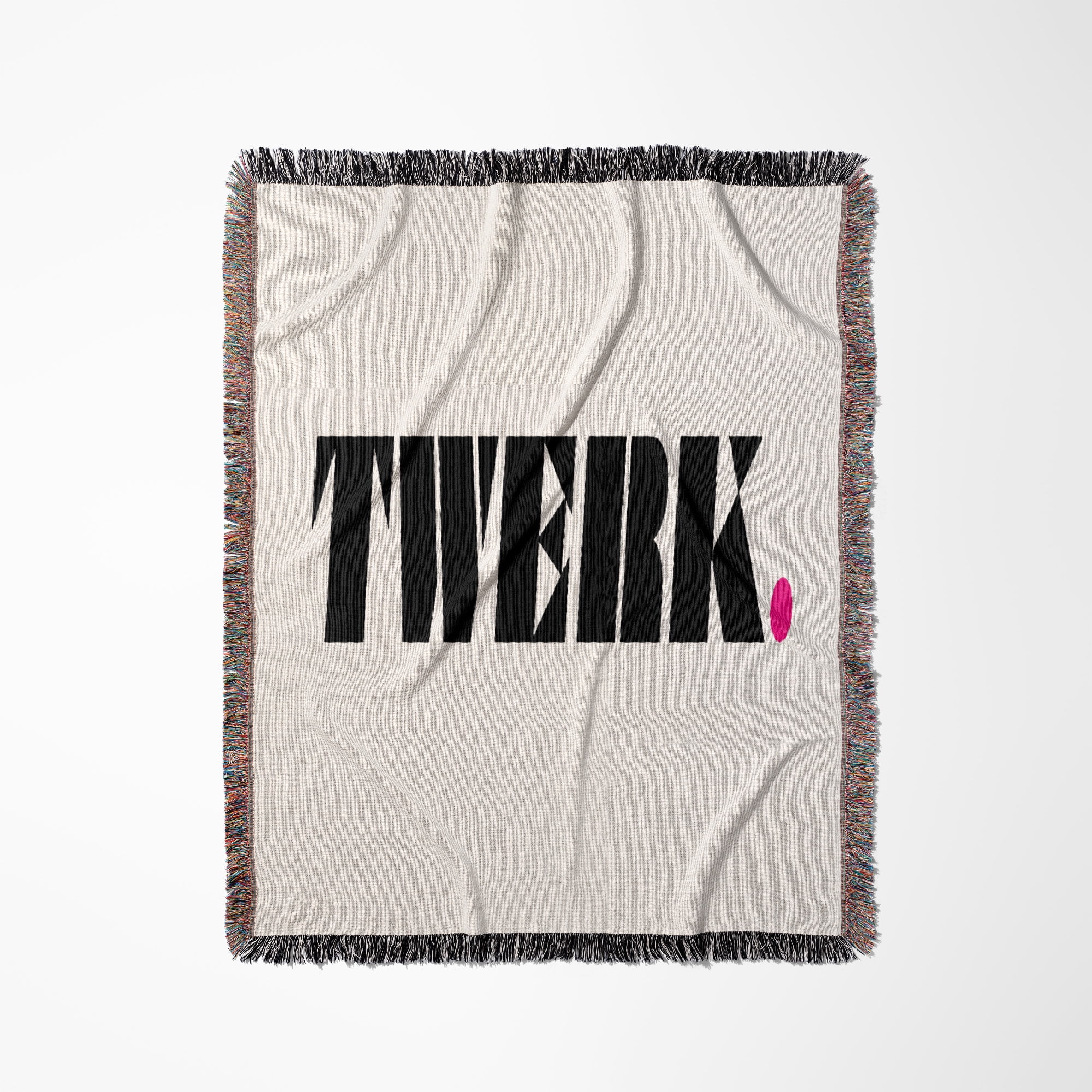 Twerk, Black, White, Magenta, Woven Blanket - Walmart.com