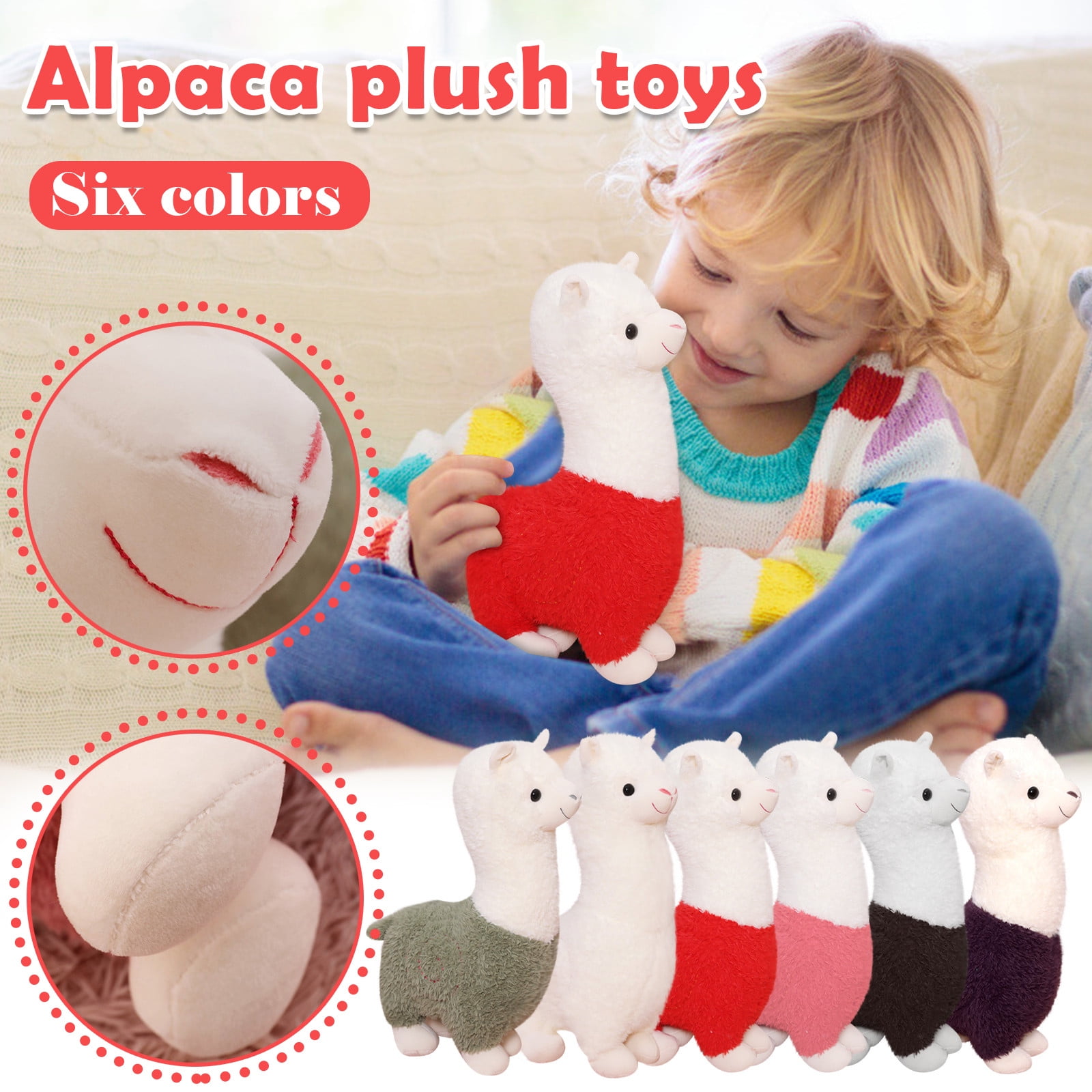 Twfbrm 11 inch Alpaca Plush Hug Pillow Toy Alpaca Doll Kids Toys Llama ...