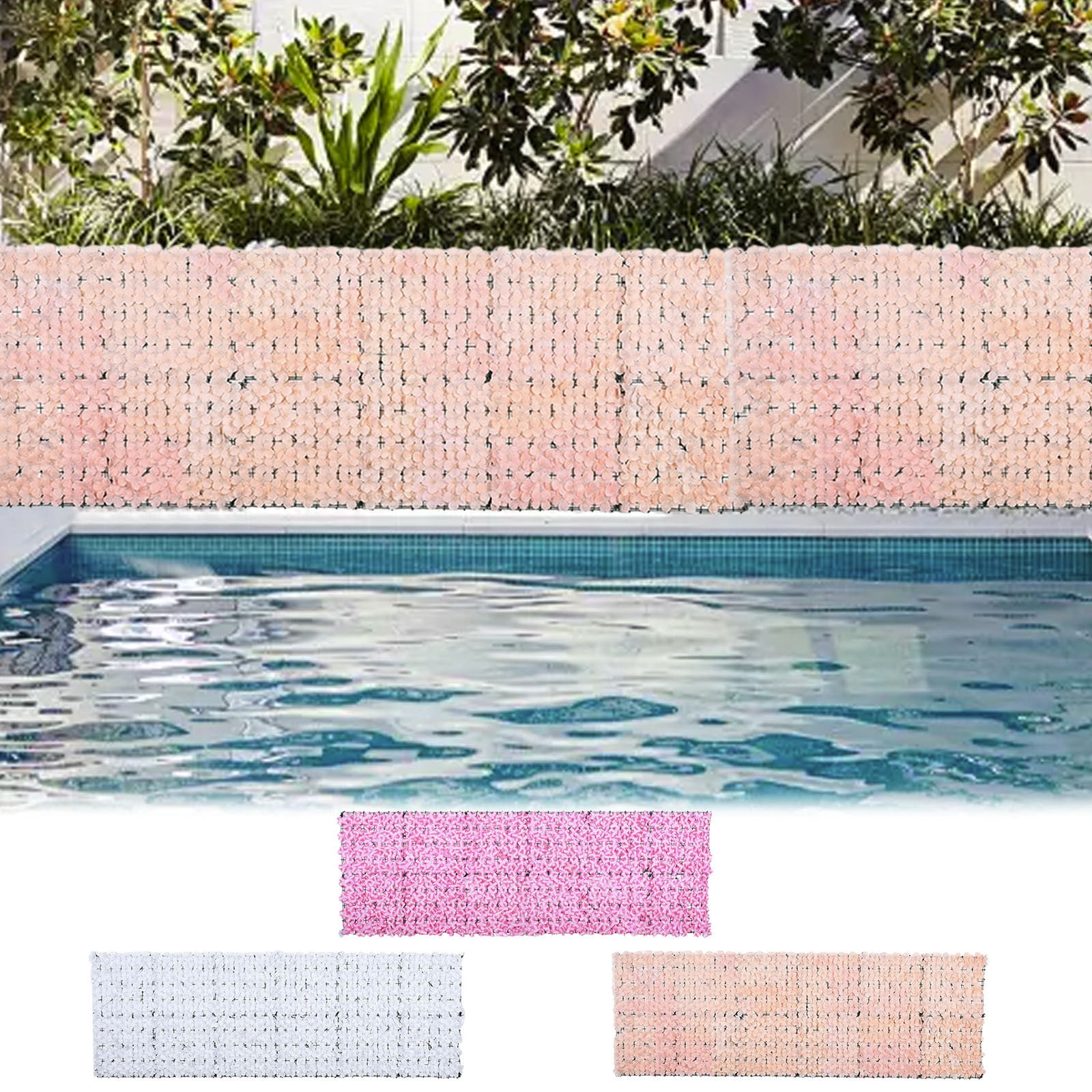 Twfbrm 20"x 40" Artificial Flower Fence Screen Artificial Faux Panels ...