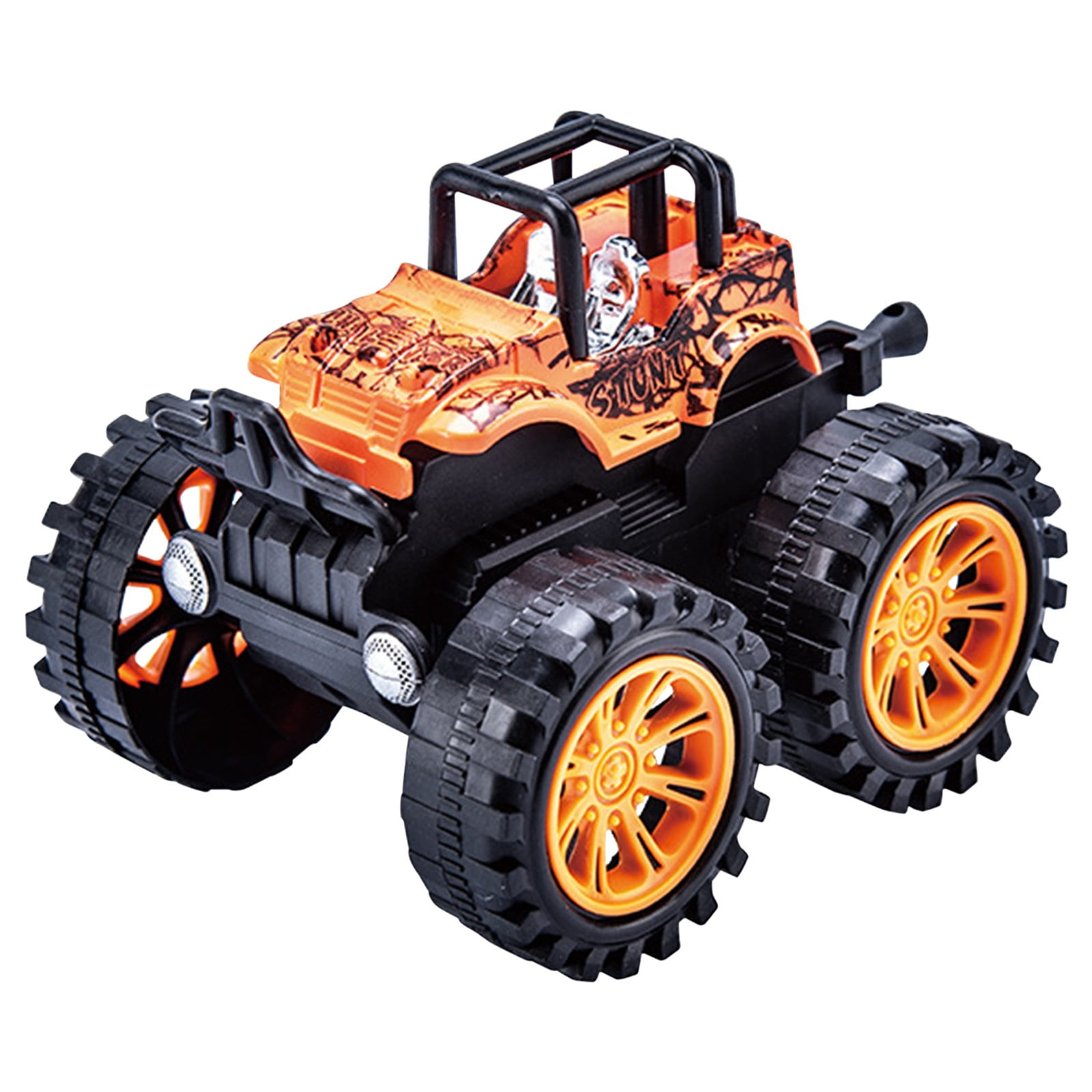Twfbrm 360° Rotating Trucks Toys - Friction Powered Mini Push and Go ...