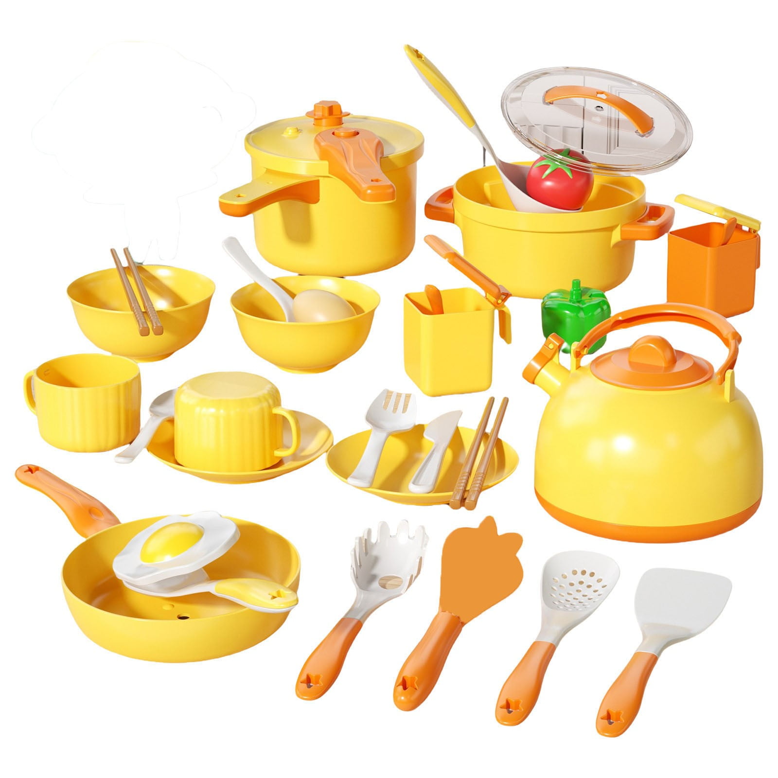 Twfbrm 38Pcs Kids Play Kitchen Toys Set, Play Kitchens & Cooking ...