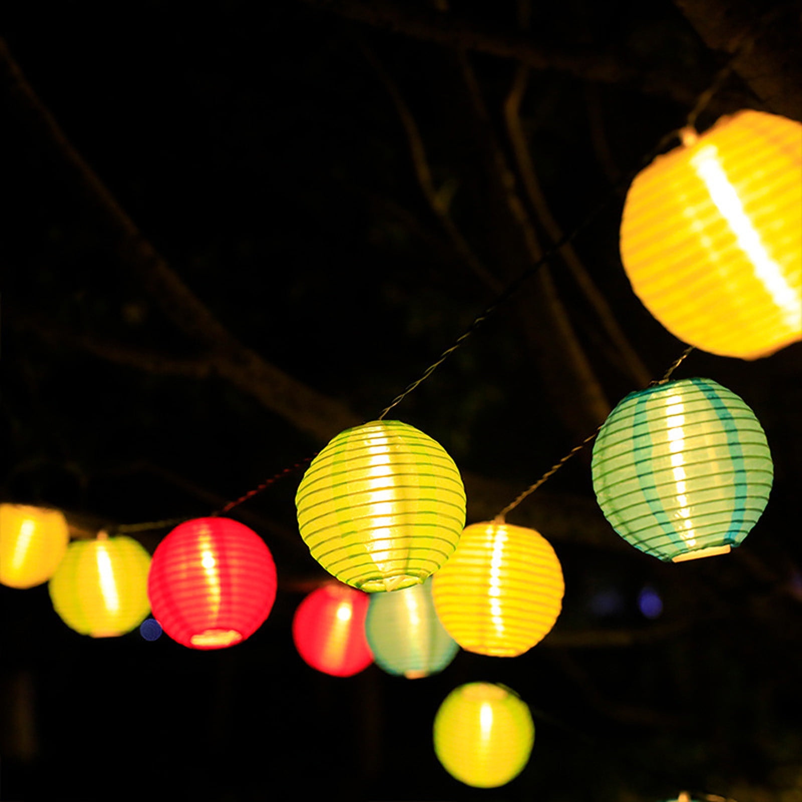 Twfbrm 4.92Ft Multicolor Lantern String Lights-10 LED Hanging Mini ...