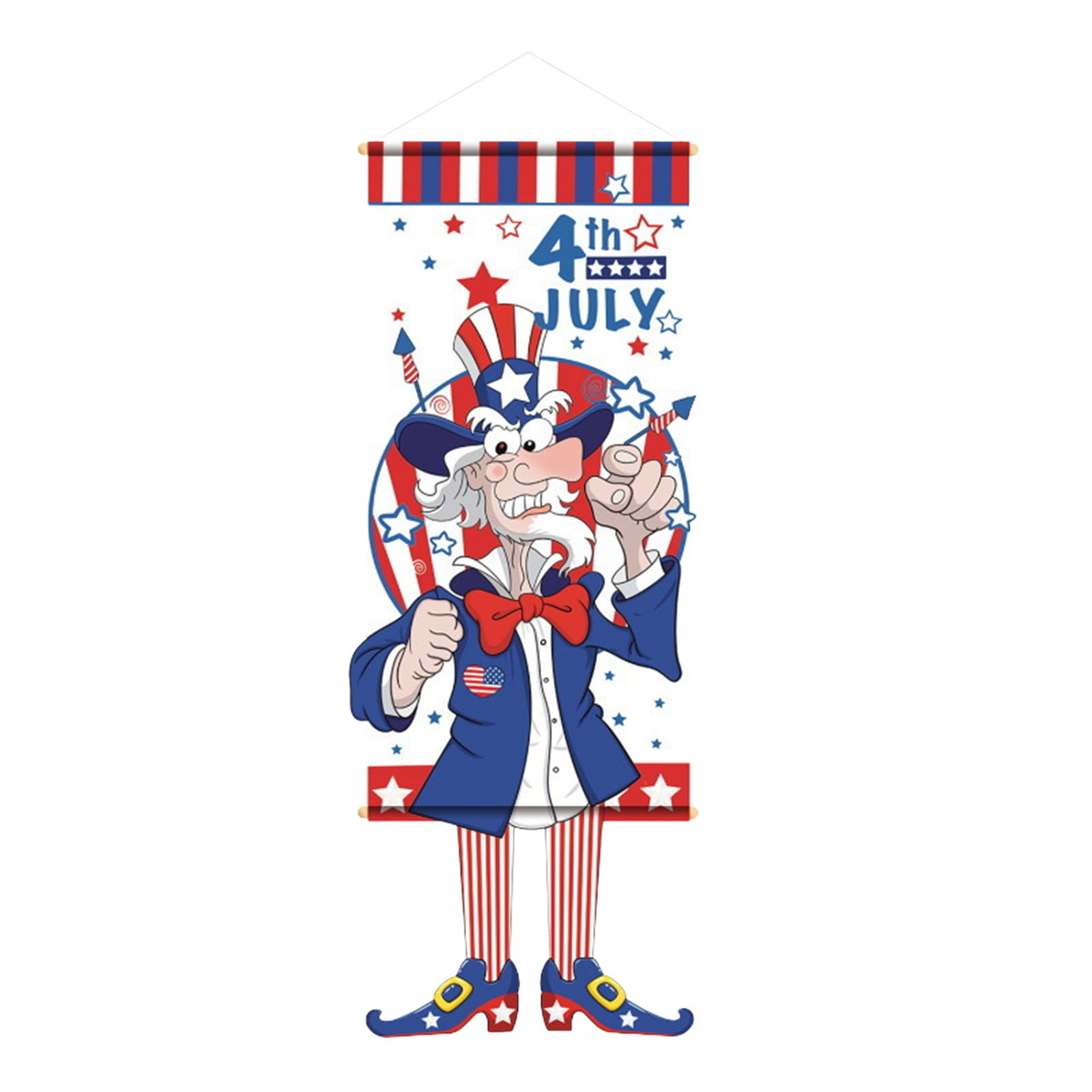 Twfbrm 4th of July Banner Decoration - Happy 4th of July Door Cover ...