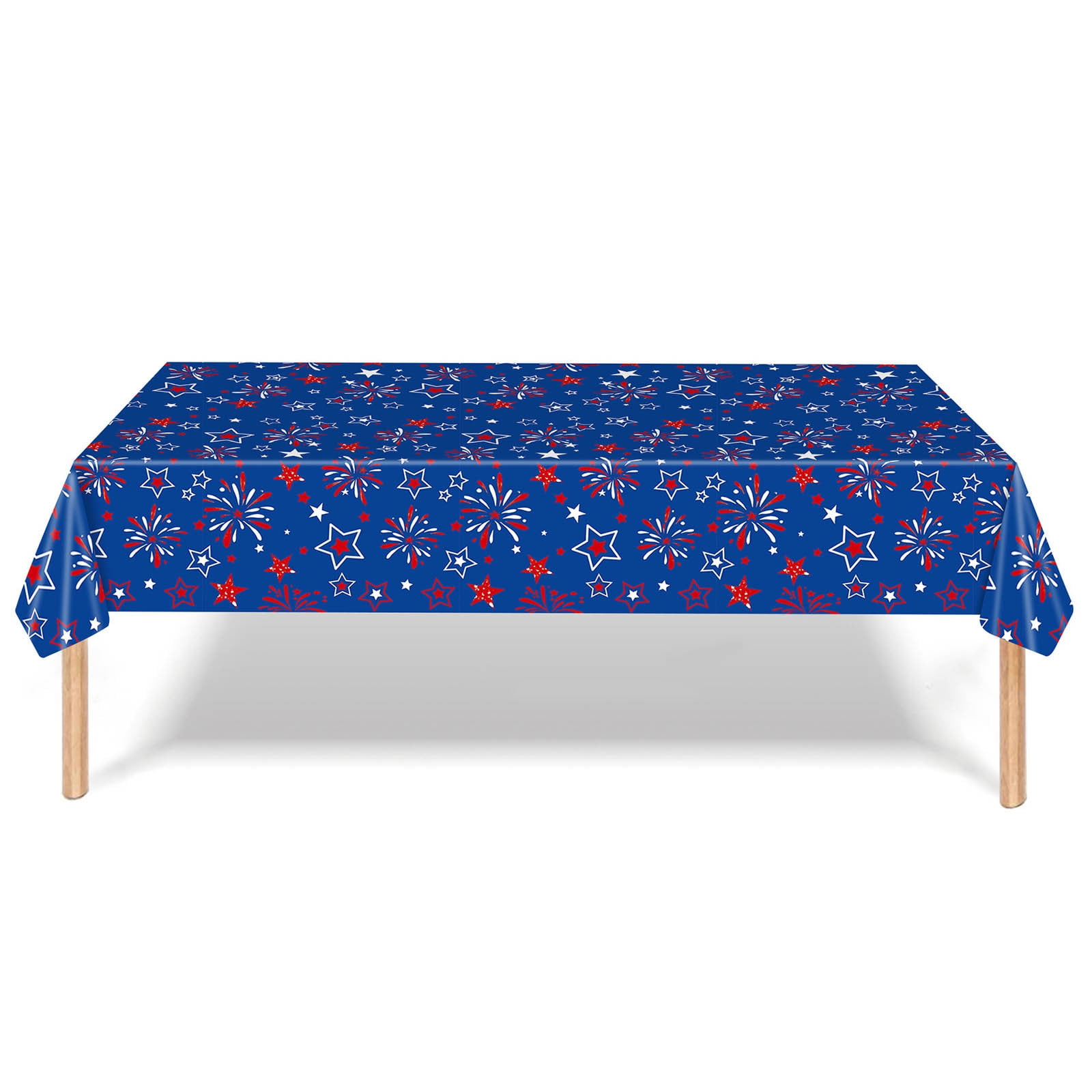 Twfbrm 4th of July Disposable Tablecloth, 54x108 Inch Star and ...
