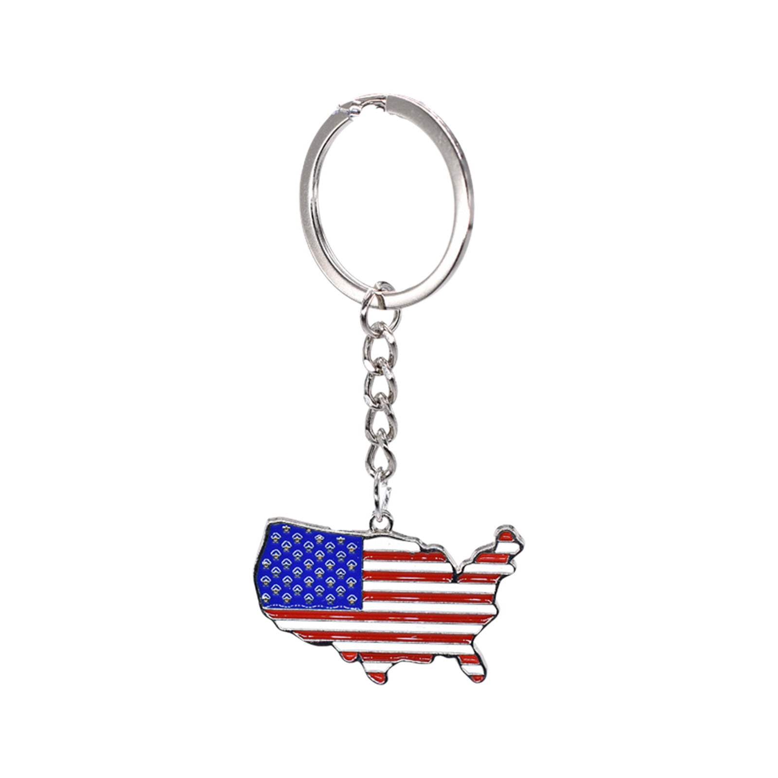 Twfbrm 4th of July Patriotic Keychains, 2 Inch American Flag Metal ...