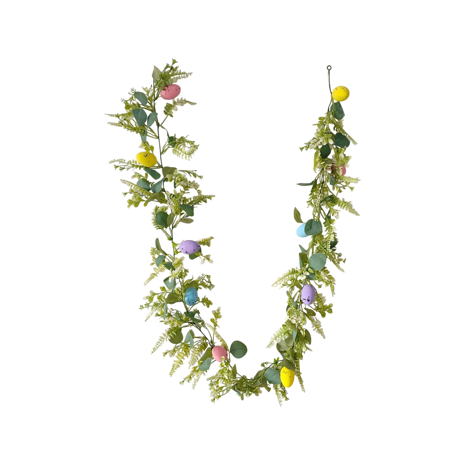 Twfbrm 6 FT Easter Egg Garland, Artificial Green Eucalyptus Garland ...