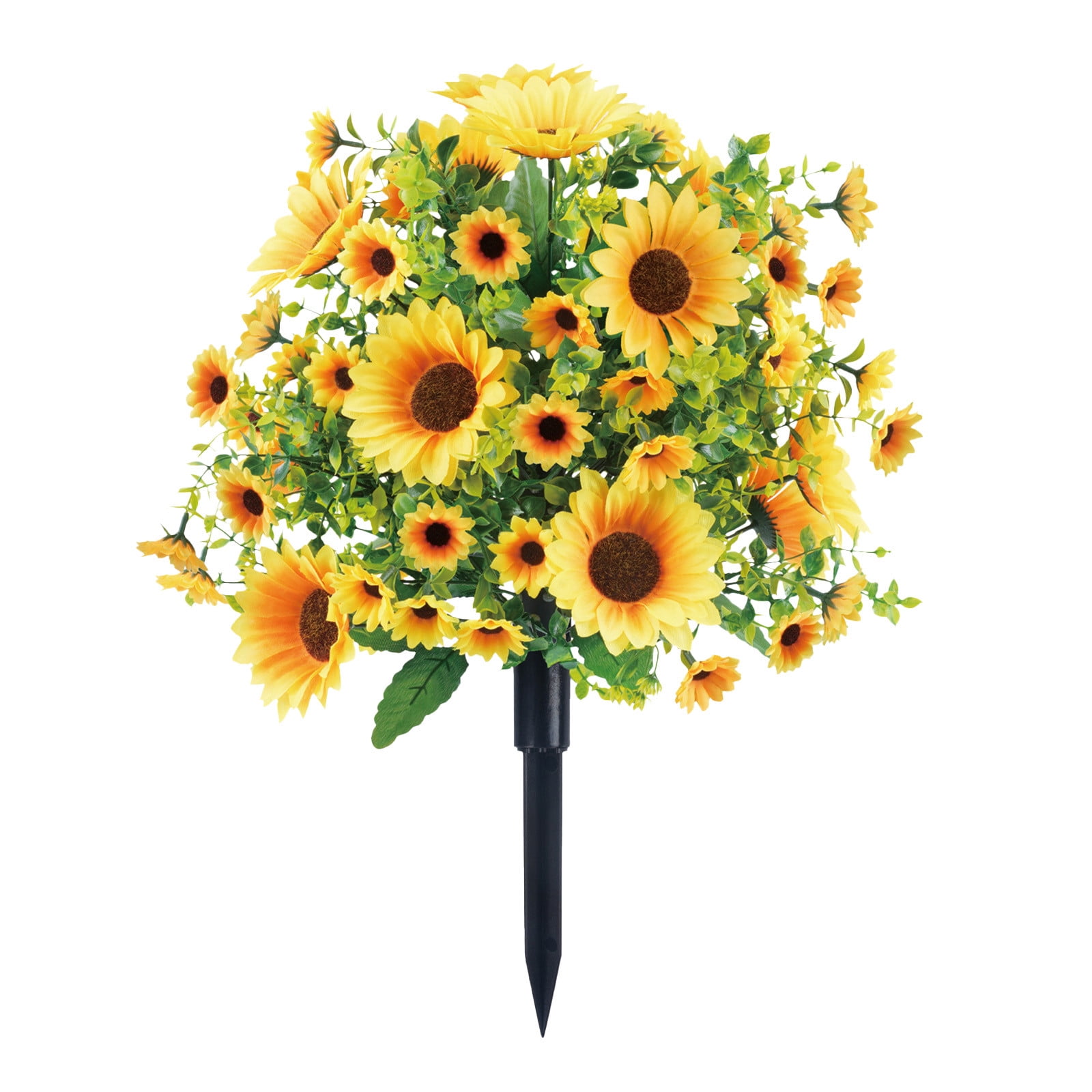 Twfbrm Artificial Flowers with Ground Spikes for Outdoor , UV Resistant ...