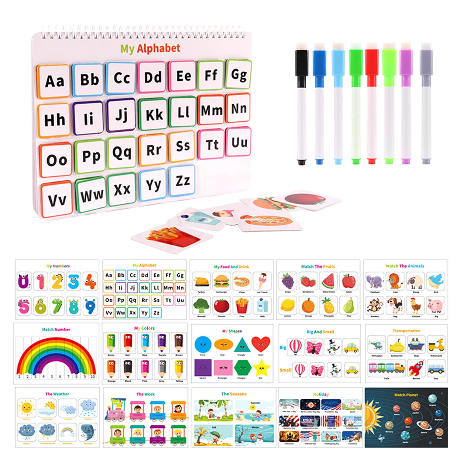 Twfbrm Baby Learning Playsets Busy Book Early Teaching Quiet Book ...