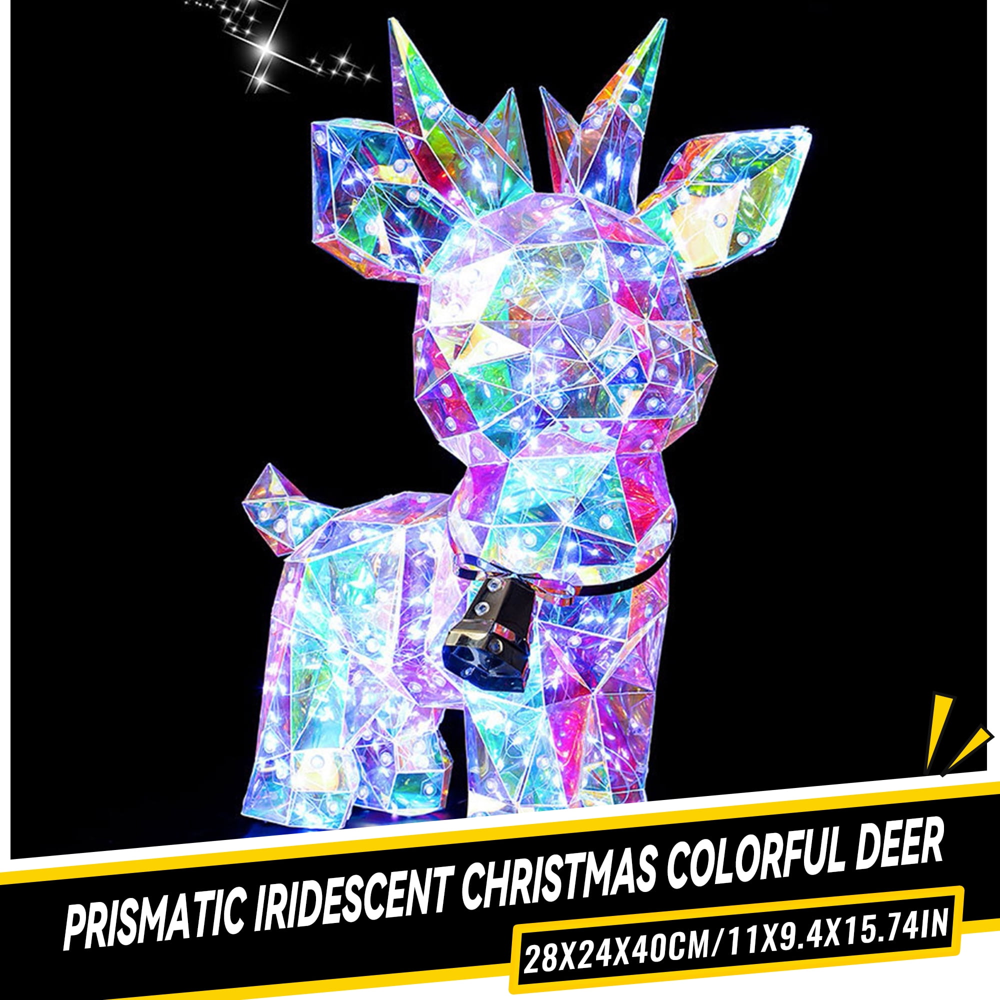 Twfbrm Christmas LED Lights-Prismatic Iridescent Christmas Deer 15.75 ...