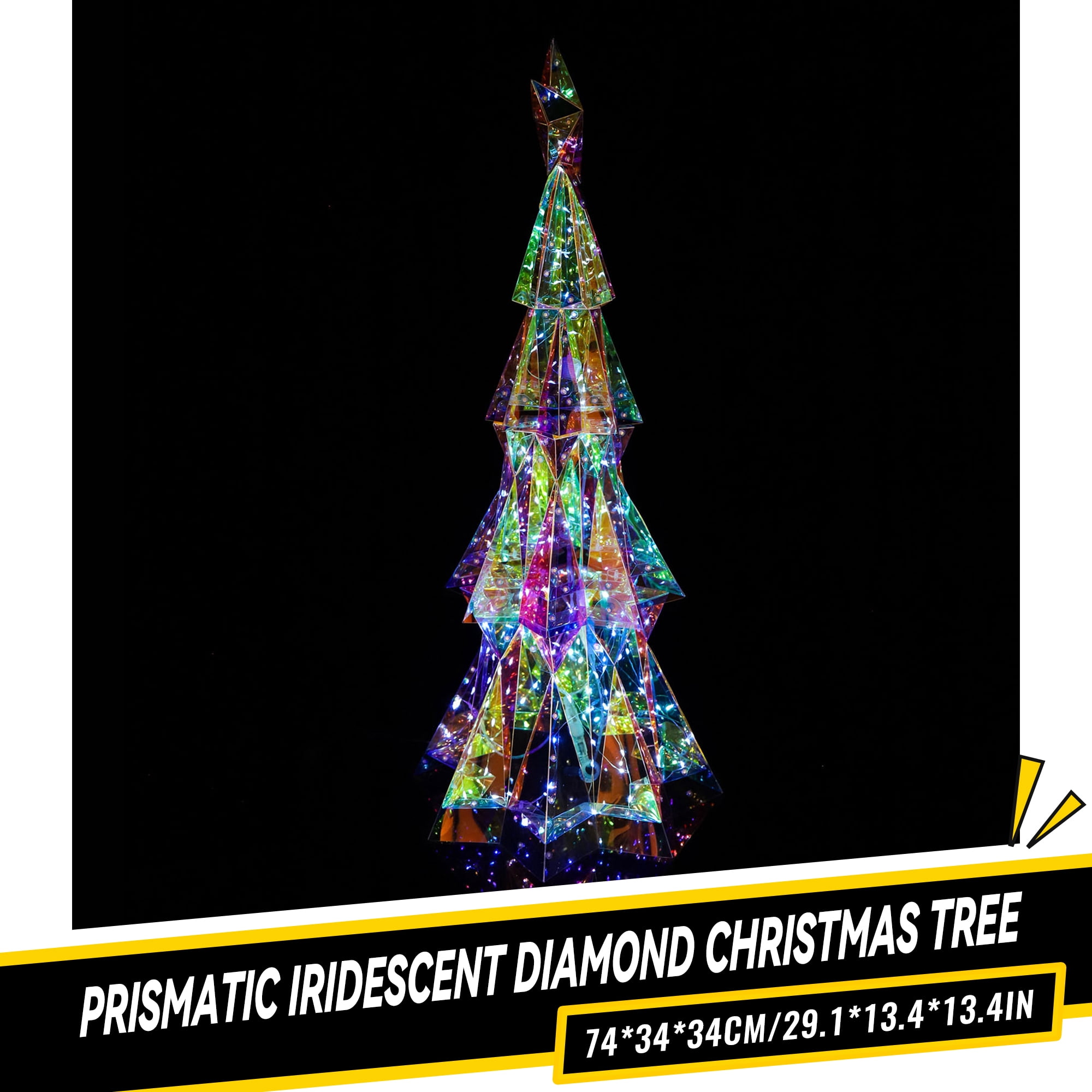 Twfbrm Christmas LED Lights-Prismatic Iridescent Christmas Diamond ...
