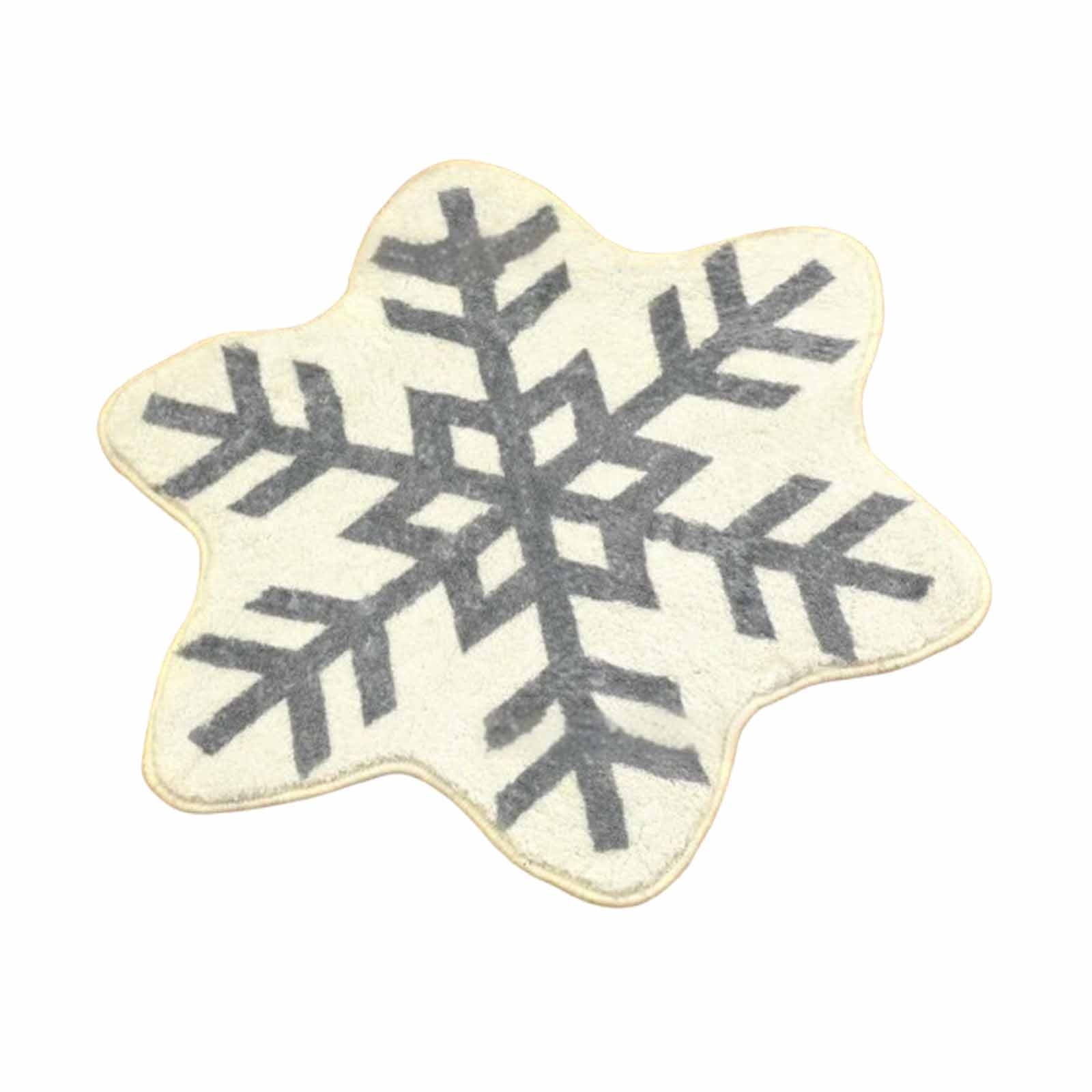 Twfbrm Christmas Rugs Decor Snowflake Bathroom Rug,Snowflake Welcome ...
