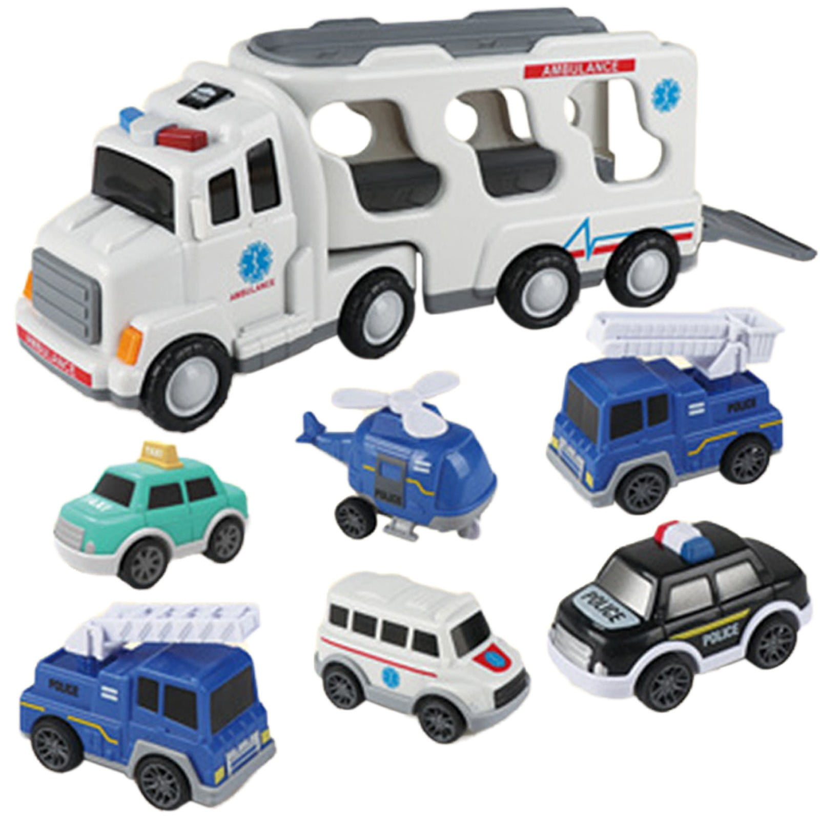 Twfbrm Construction Truck Toys Set for Toddlers, Carrier Truck ...