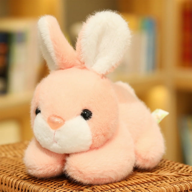 Twfbrm Easter Plush Bunny Dolls, 8 Inch Adorable Pink Rabbit Doll with ...
