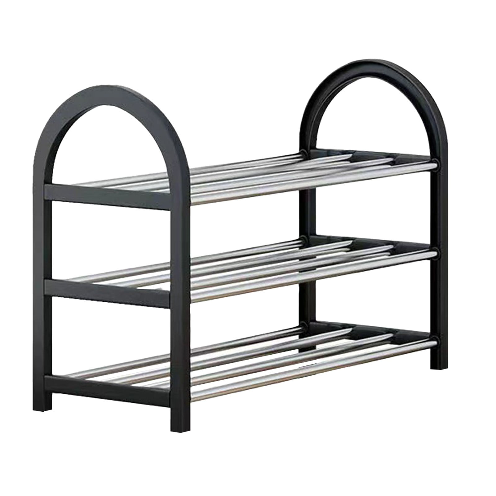 Twfbrm Expandable Shoe Rack, 3-Tier Metal Small Shoe Rack for Closet, Dusts Proof Shoe Rack ...