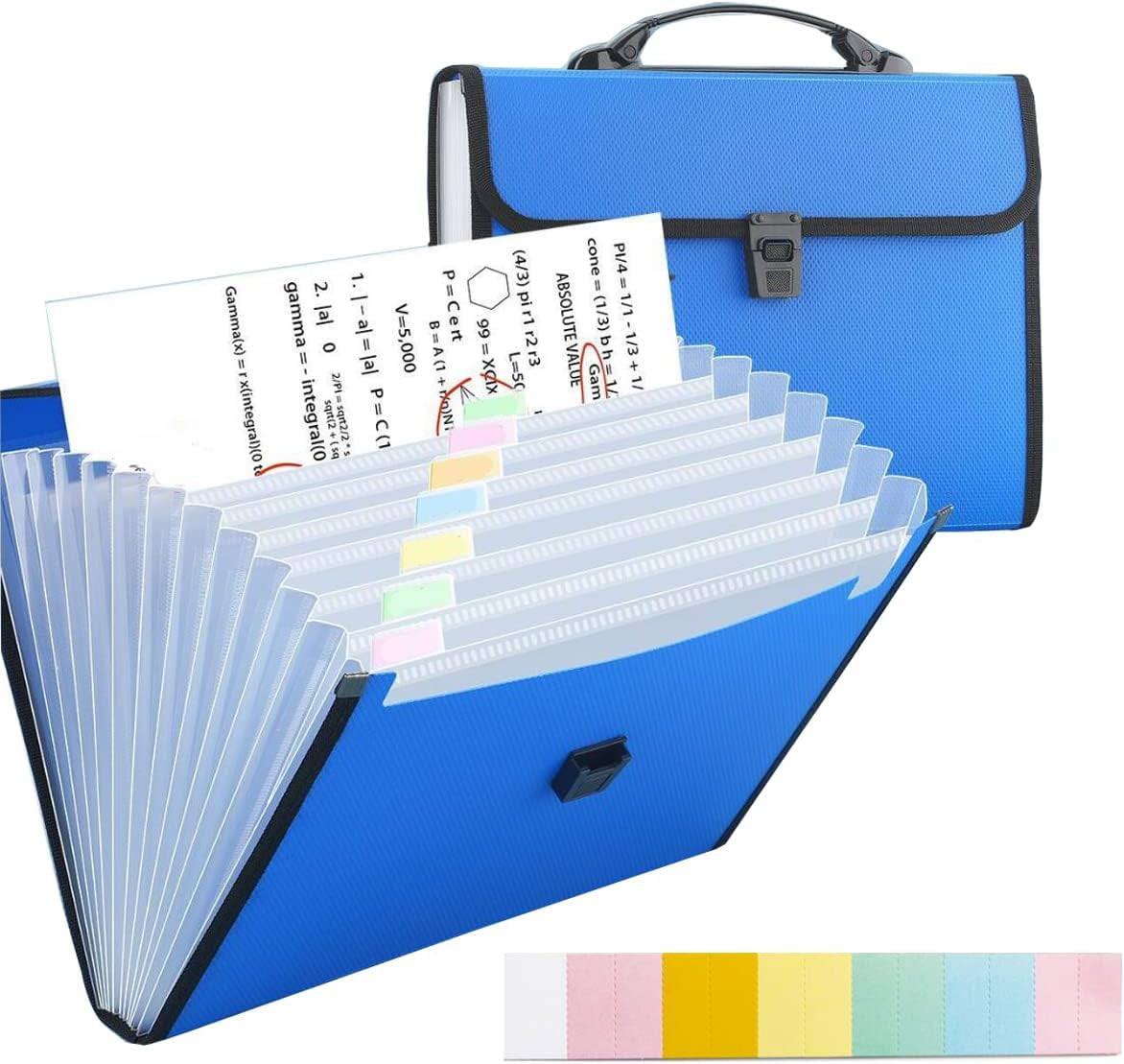 Twfbrm Expanding File Folders, A4 Letter Size 13 Pockets Large Capacity ...