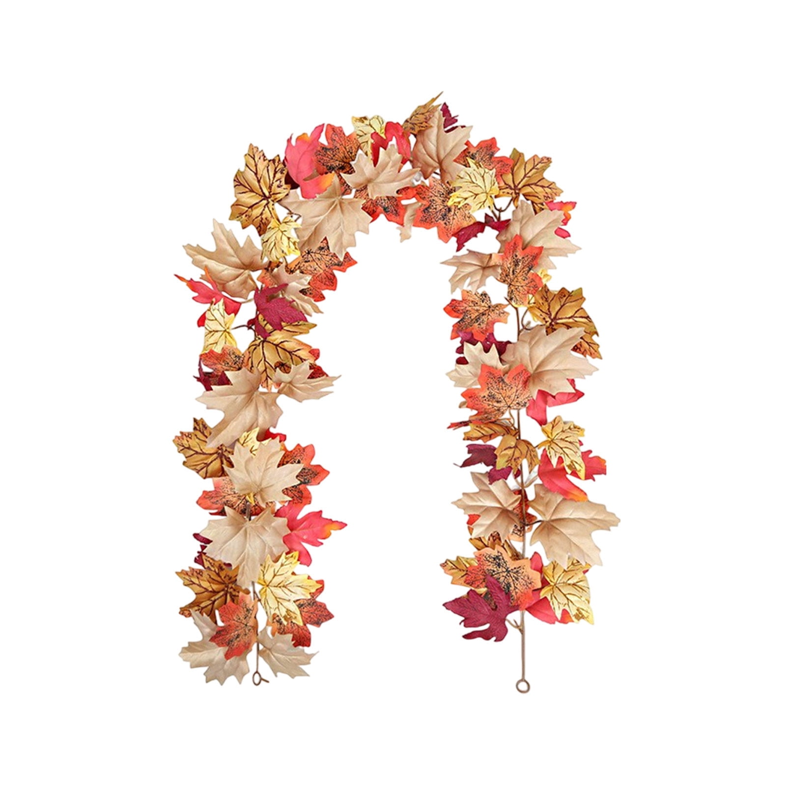 Twfbrm Fall Maple Leaves Garland, 5.7ft Artificial Maple Leaf Hanging ...
