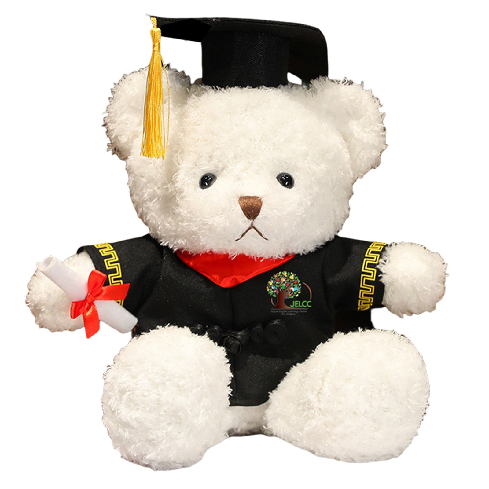Twfbrm Graduation Bear Plush Toys, 14 Inch White Stuffed Animal Bear ...