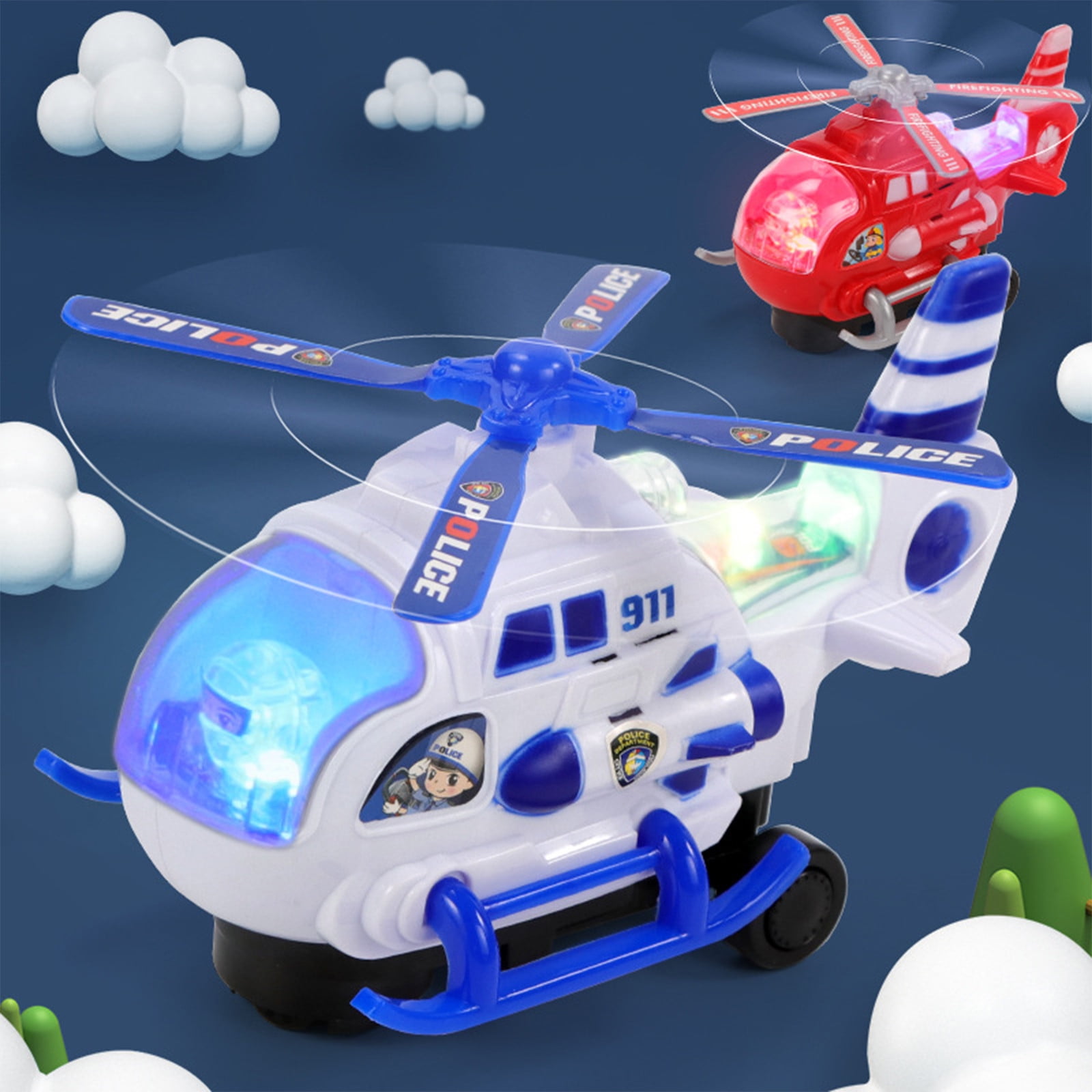 Twfbrm Helicopter Toys for Boys, Kids Rescue Play with 4D Stunning ...