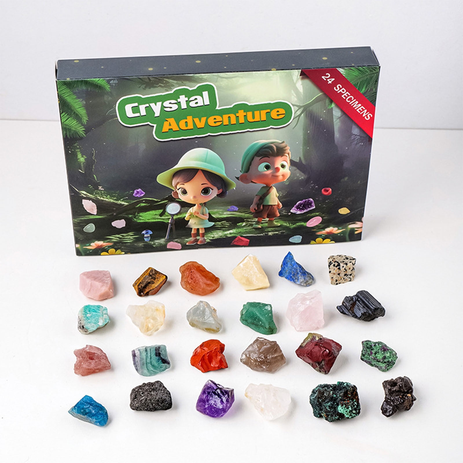 Twfbrm Kids Natural Crystal Collection - 24 Piece Rock Crystal ...